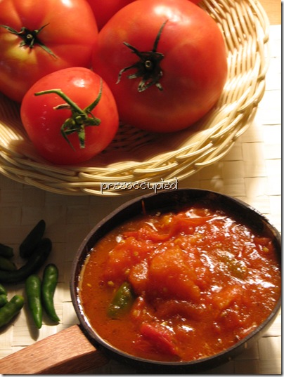 PreeOccupied: Tomator Chaatney, Bengali Tomato Chutney